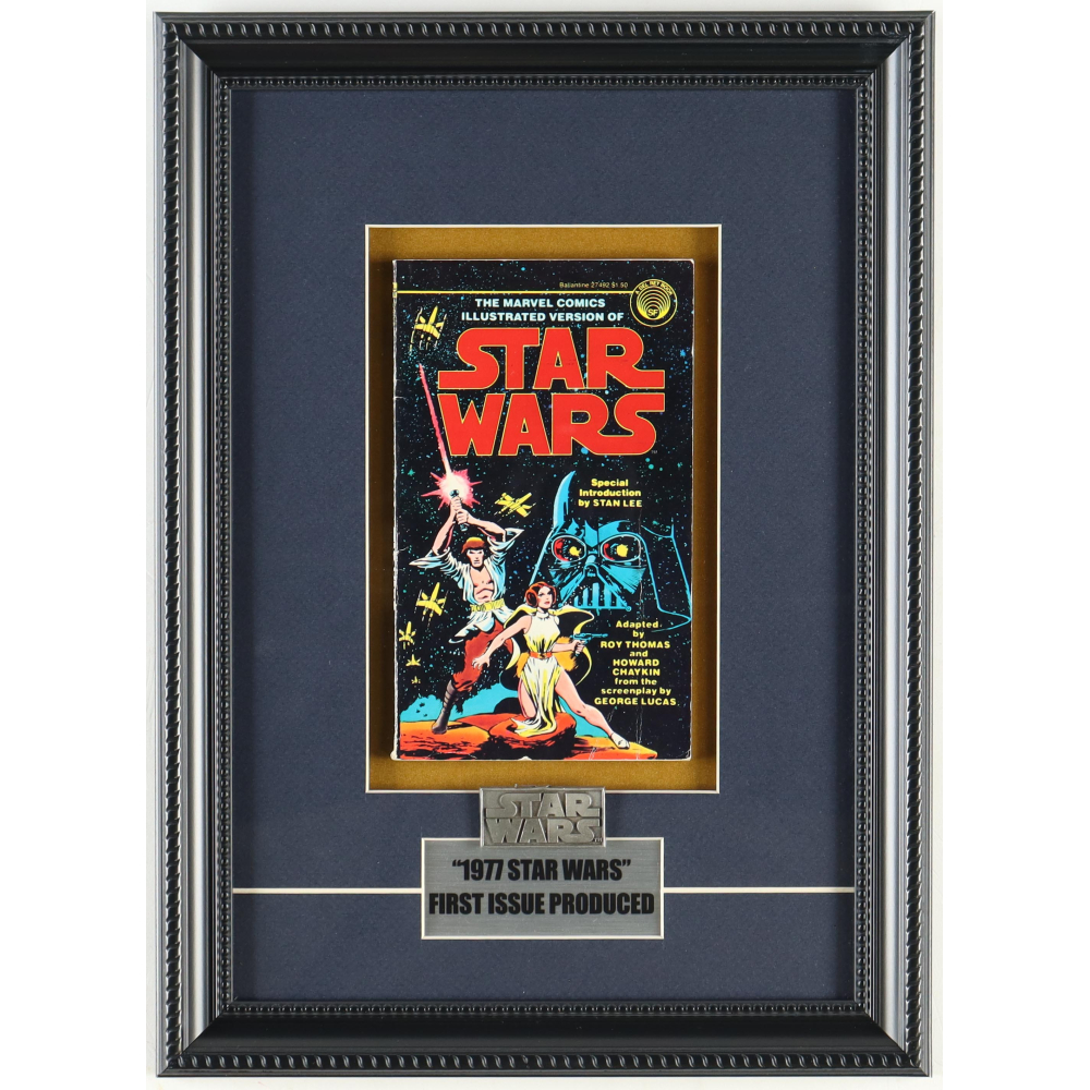 1977 "Star Wars" Marvel Illustrated Booklet Custom Framed Display With ...