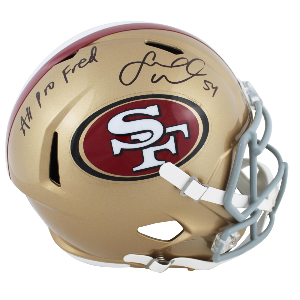 Fred Warner Signed 49ers Full-Size Speed Helmet Inscribed "All-Pro Fred ...
