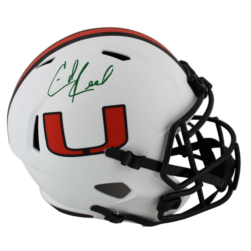 Ed Reed Signed Miami Hurricanes Full-Size Lunar Eclipse Alternate Speed ...