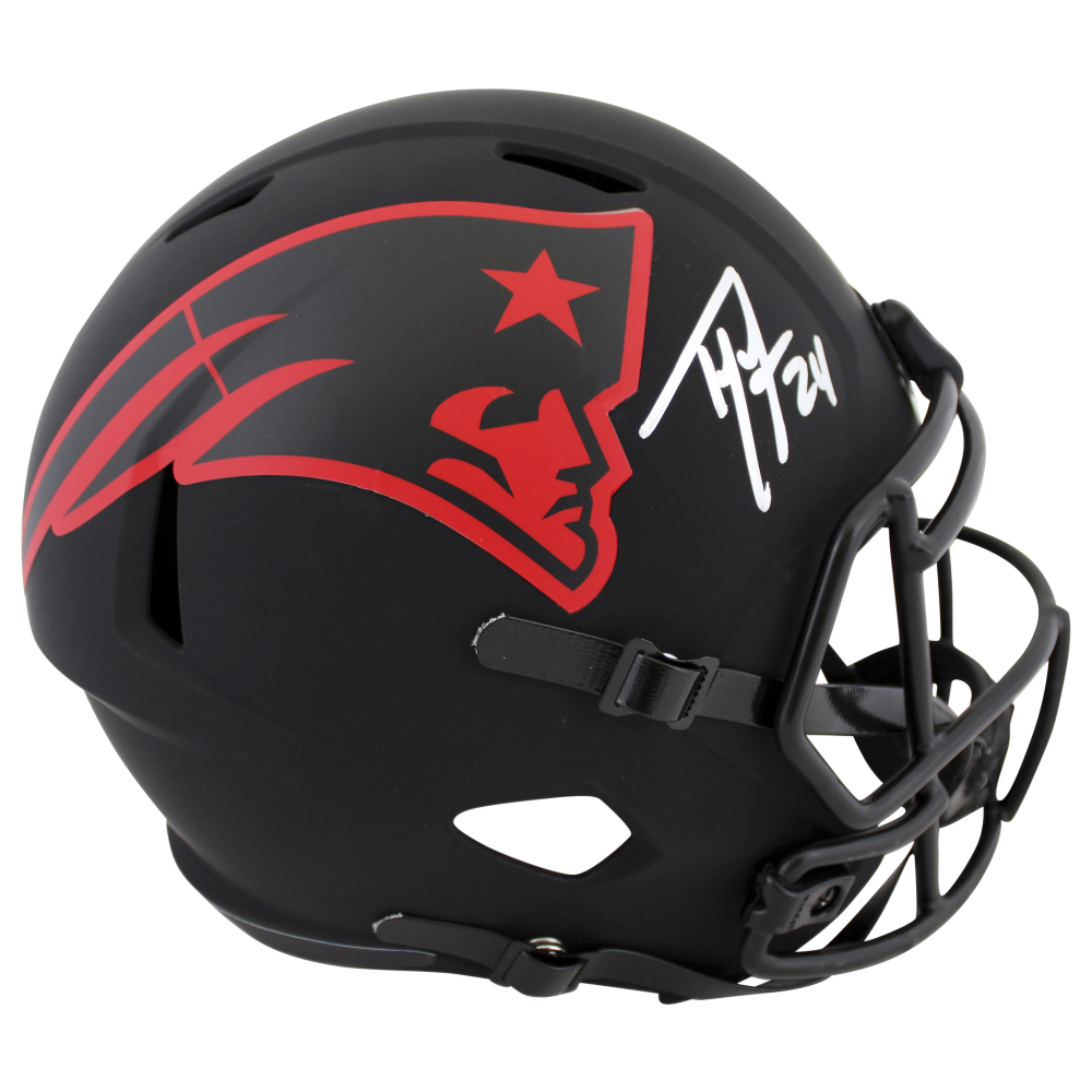 Ty Law Signed Patriots Full-Size Eclipse Alternate Speed Helmet ...
