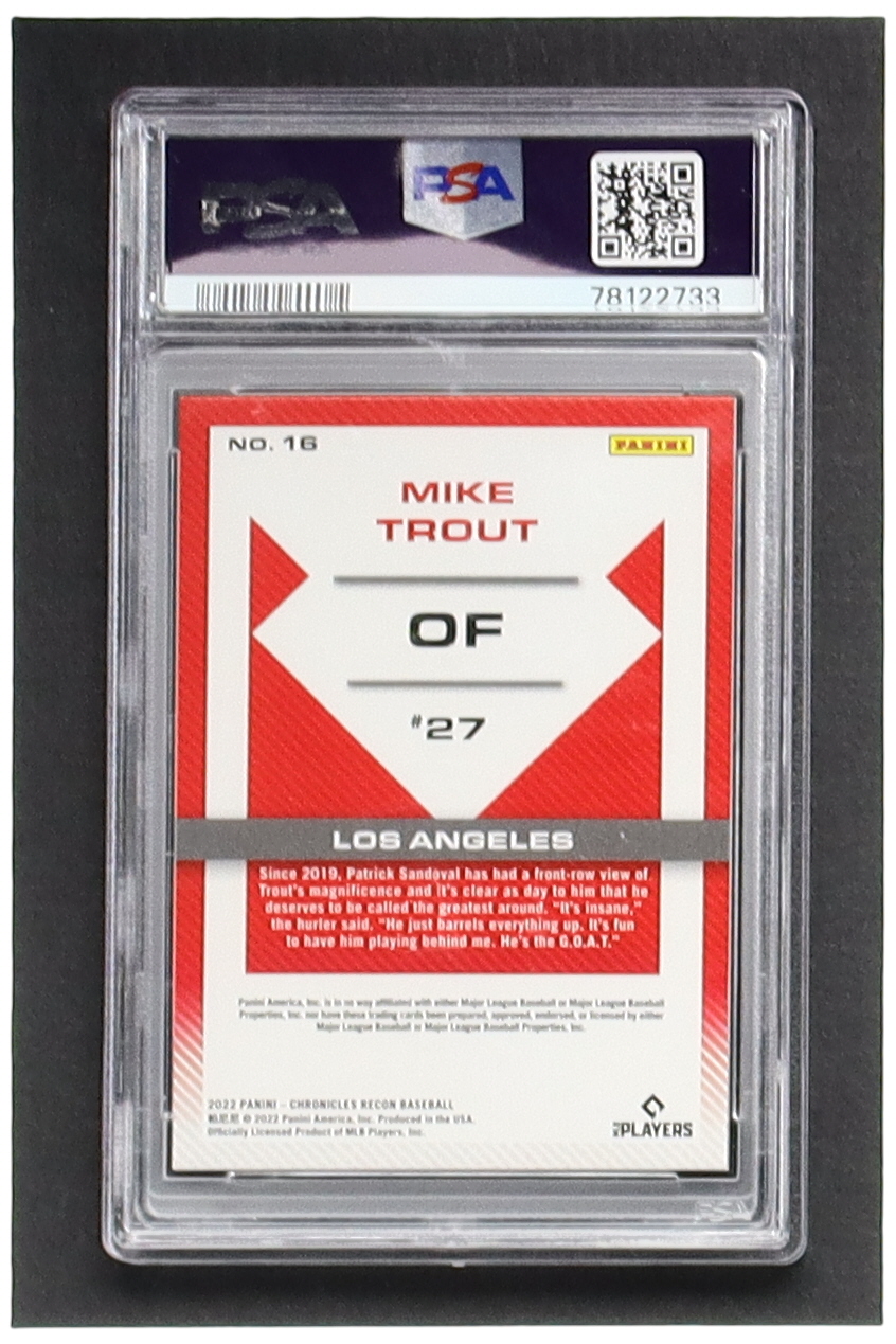 Mike Trout 2022 Panini Chronicles Recon #16 (PSA 9) | Pristine Auction