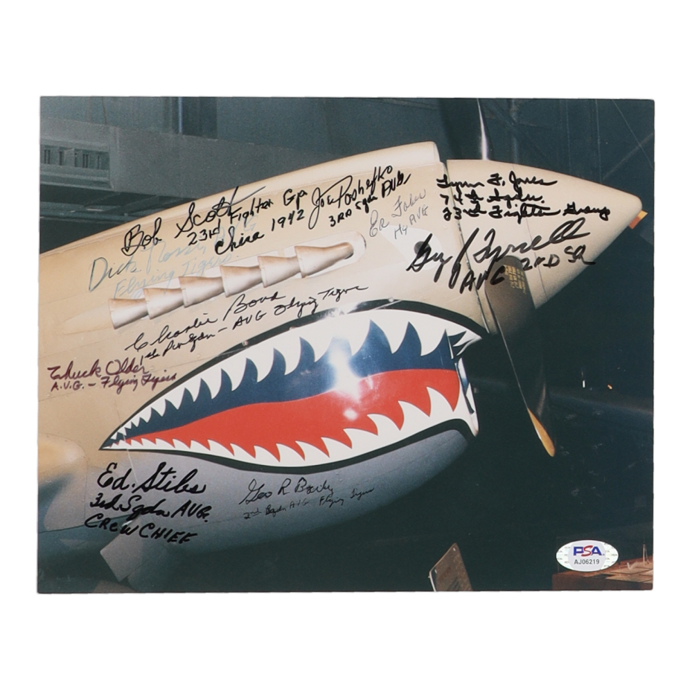 AVG Flying Tigers 8x10 Photo Signed by (10) with Robert Scott, Dick ...