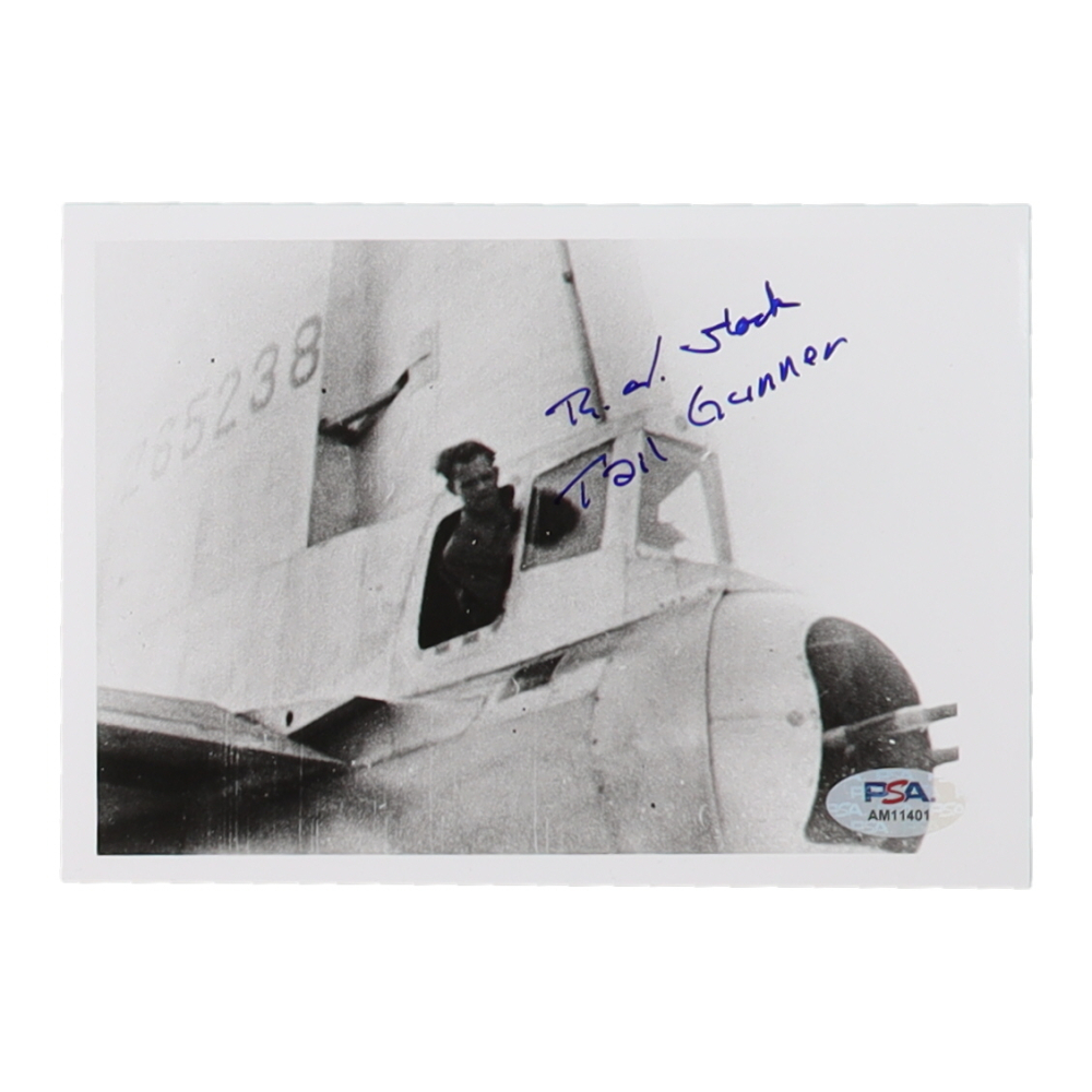 Robert Stock Signed 5x7 Photo Inscribed "Tail Gunner" (PSA) | Pristine ...
