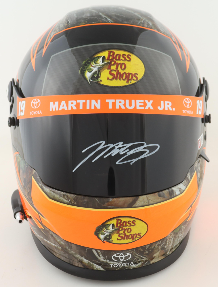 Martin Truex Jr. Signed NASCAR Bass Pro Shops Full-Size Helmet (PA ...