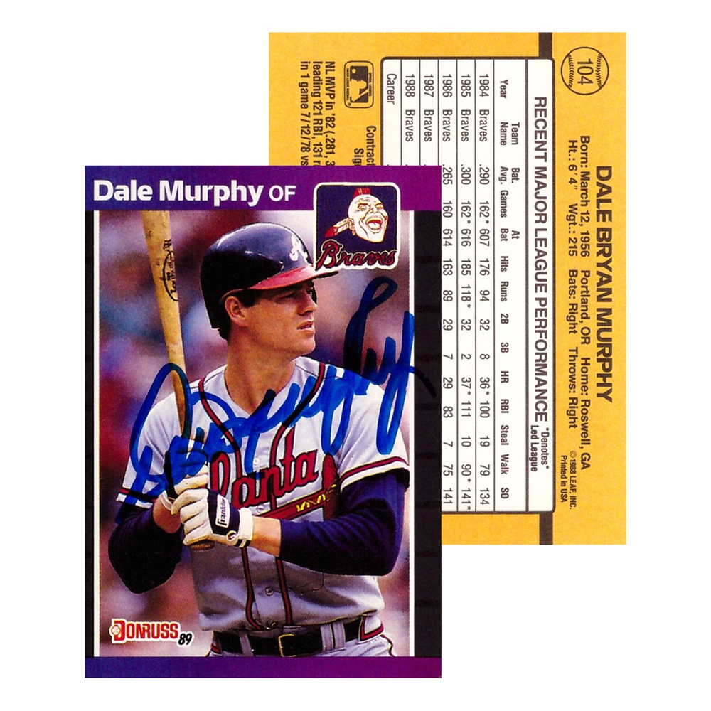 Dale Murphy Signed 1989 Donruss #104 (Murphy) | Pristine Auction