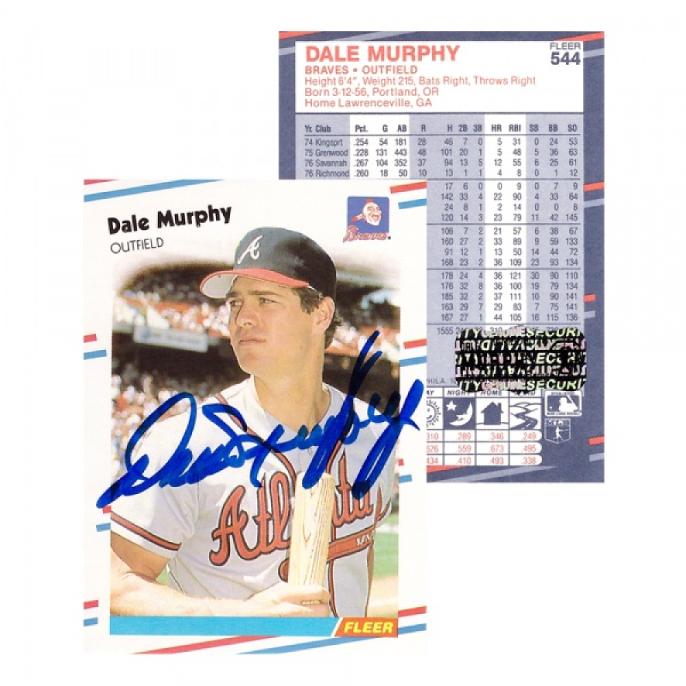 Dale Murphy Signed 1988 Fleer #544 (Murphy) | Pristine Auction