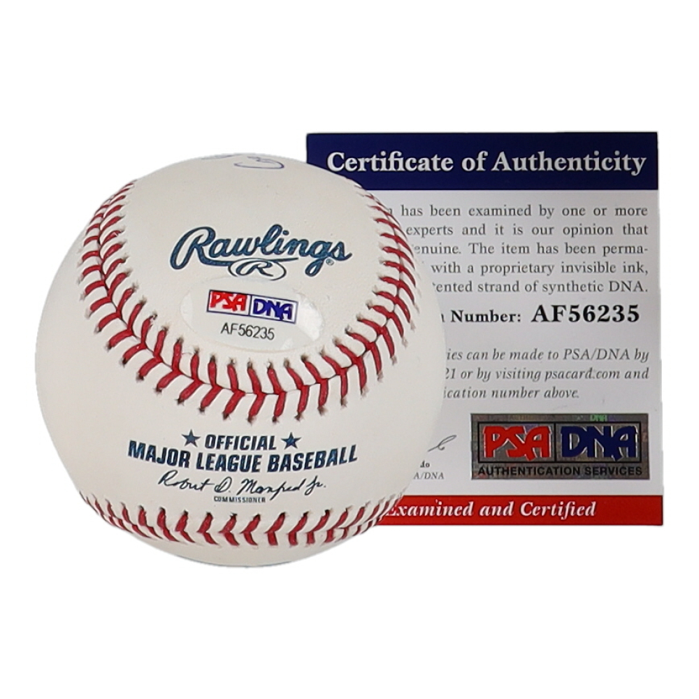 Zach Davies Signed OML Baseball Inscribed "Go Brew Crew" (PSA ...