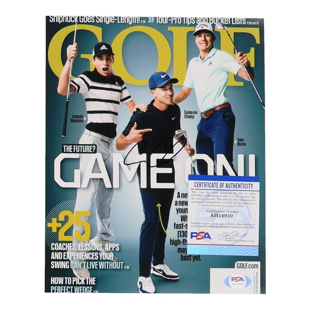 Cameron Champ Signed 8x10 Photo (PSA) | Pristine Auction