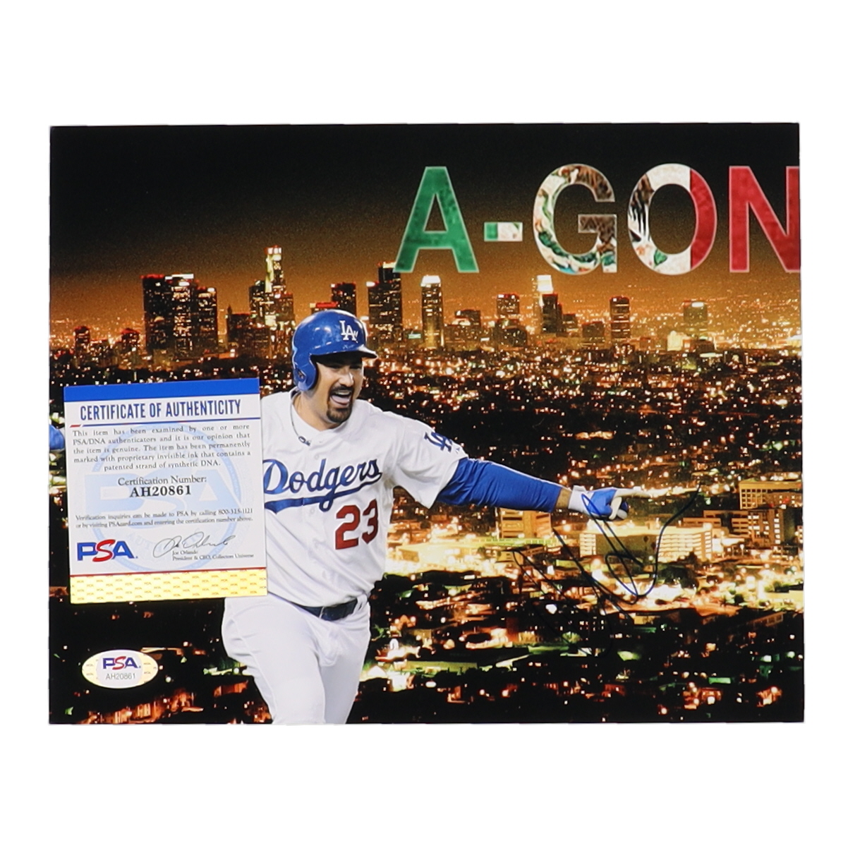 Adrian Gonzalez Signed 8x10 Photo (PSA) | Pristine Auction