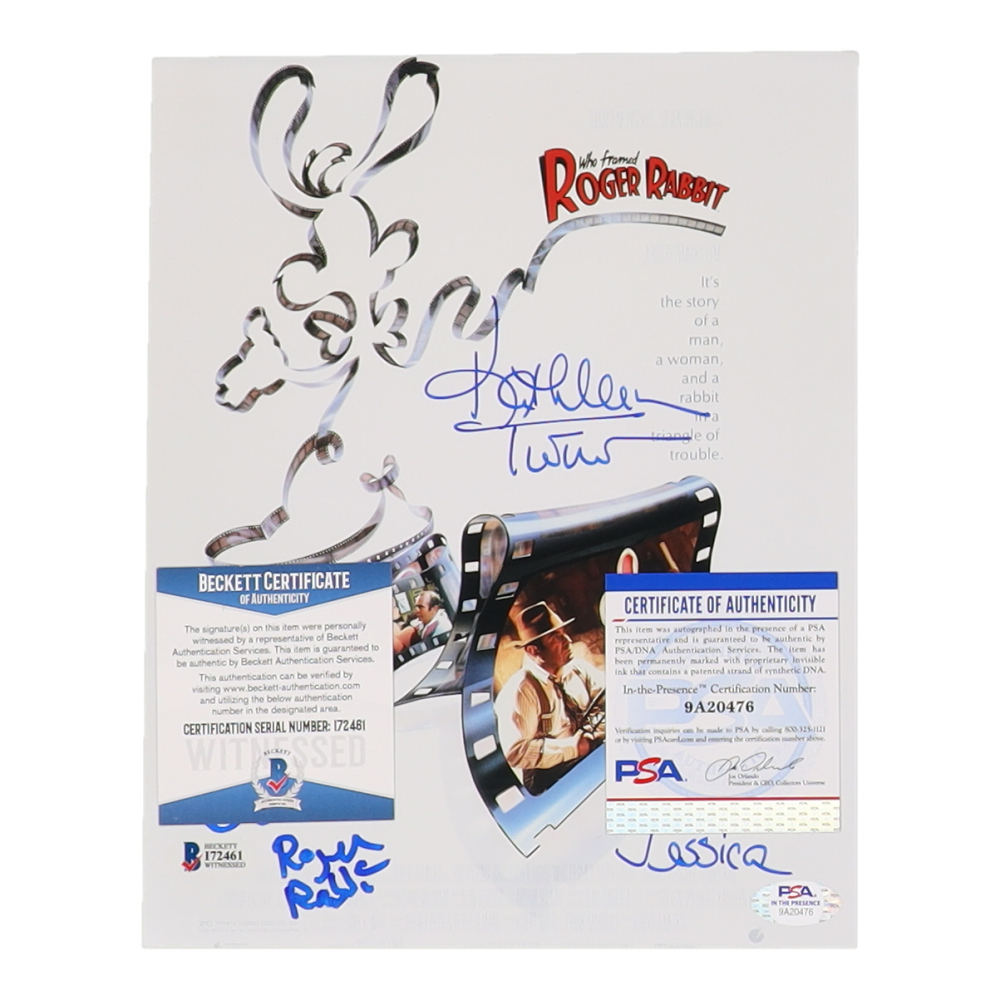 Charles Fleischer & Kathleen Turner Signed "Who Framed Roger Rabbit ...