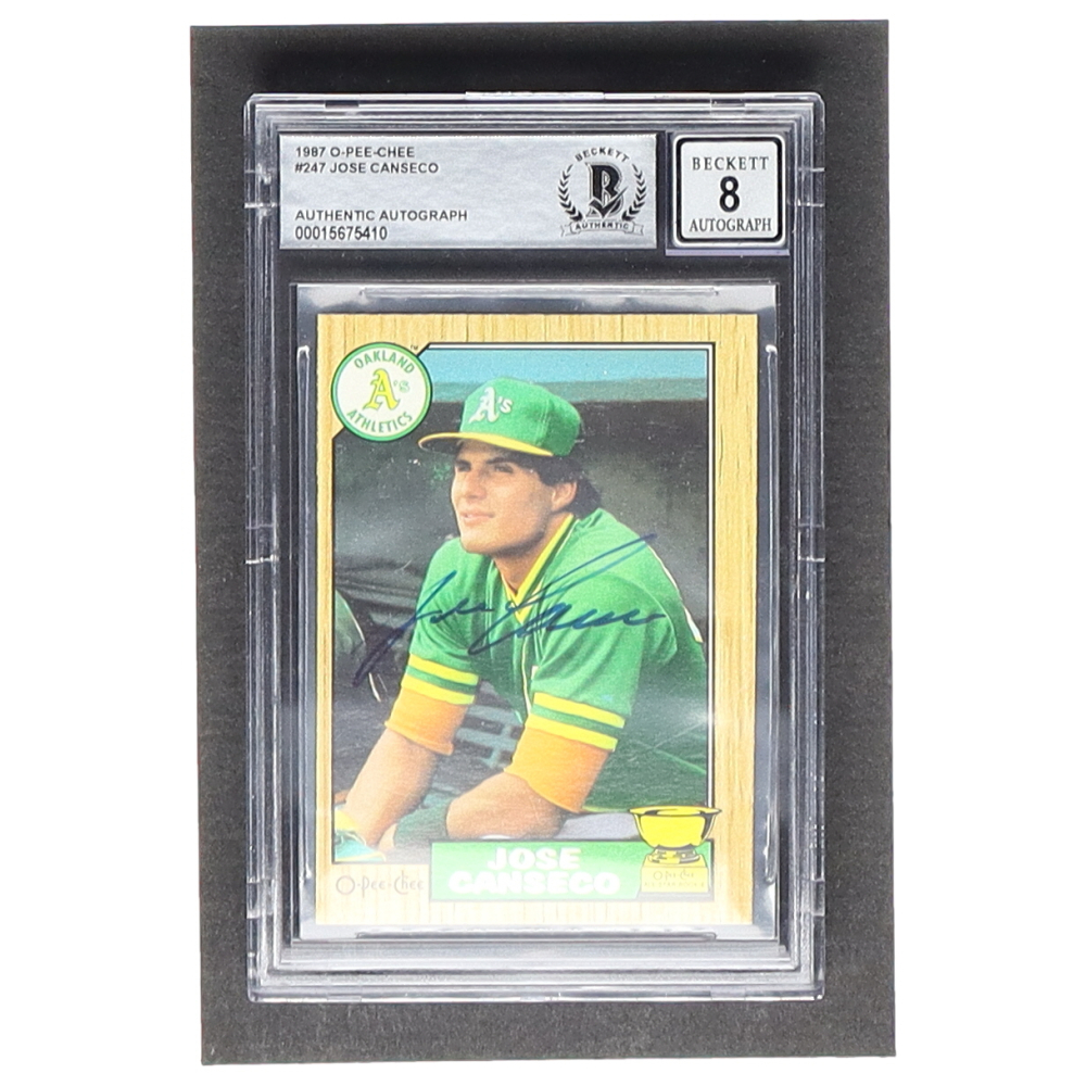 Jose Canseco Signed 1987 O-Pee-Chee #247 (BGS | Autograph Graded BGS 8 ...