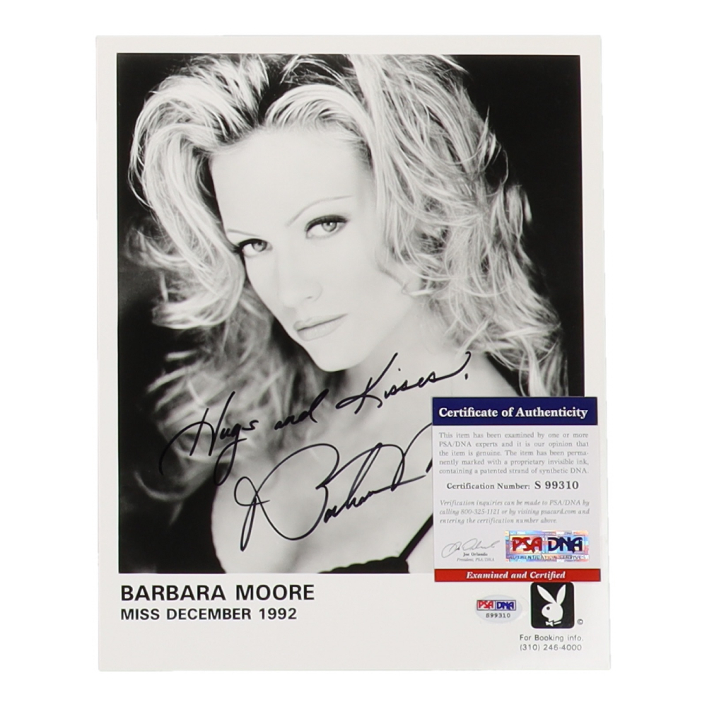 Barbara Moore Signed Playboy 8x10 Photo Inscribed "Hugs and Kisses" (PSA) | Pristine Auction