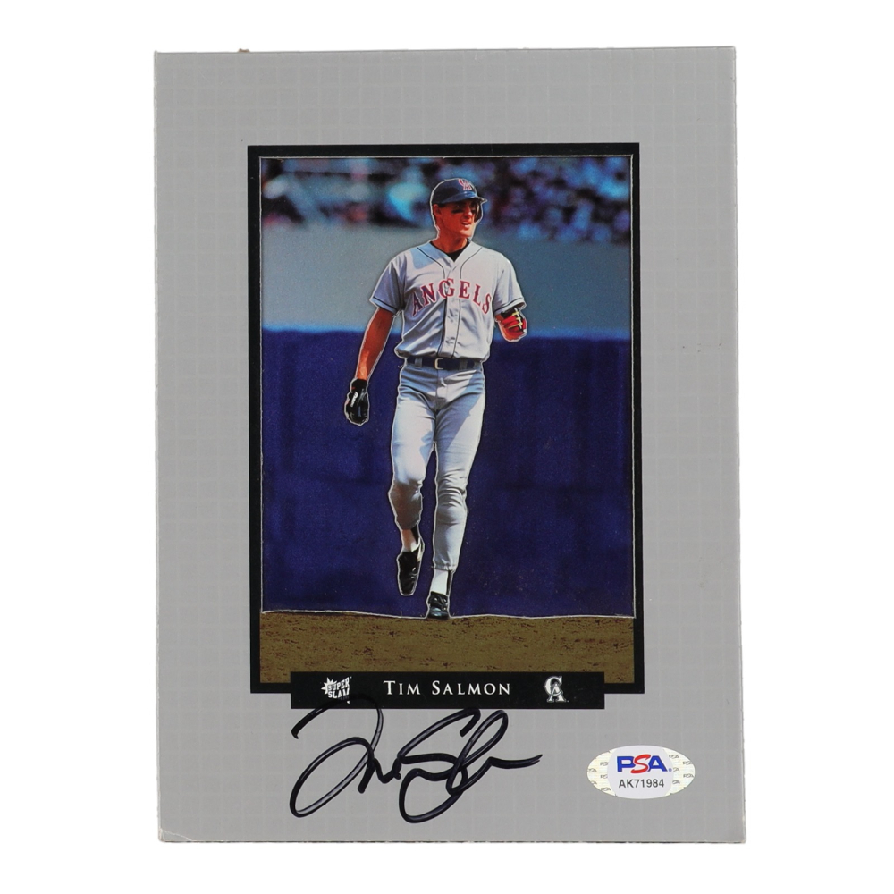Tim Salmon Signed 1995 SuperSlam Premier Edition #58 Matted Card (PSA ...
