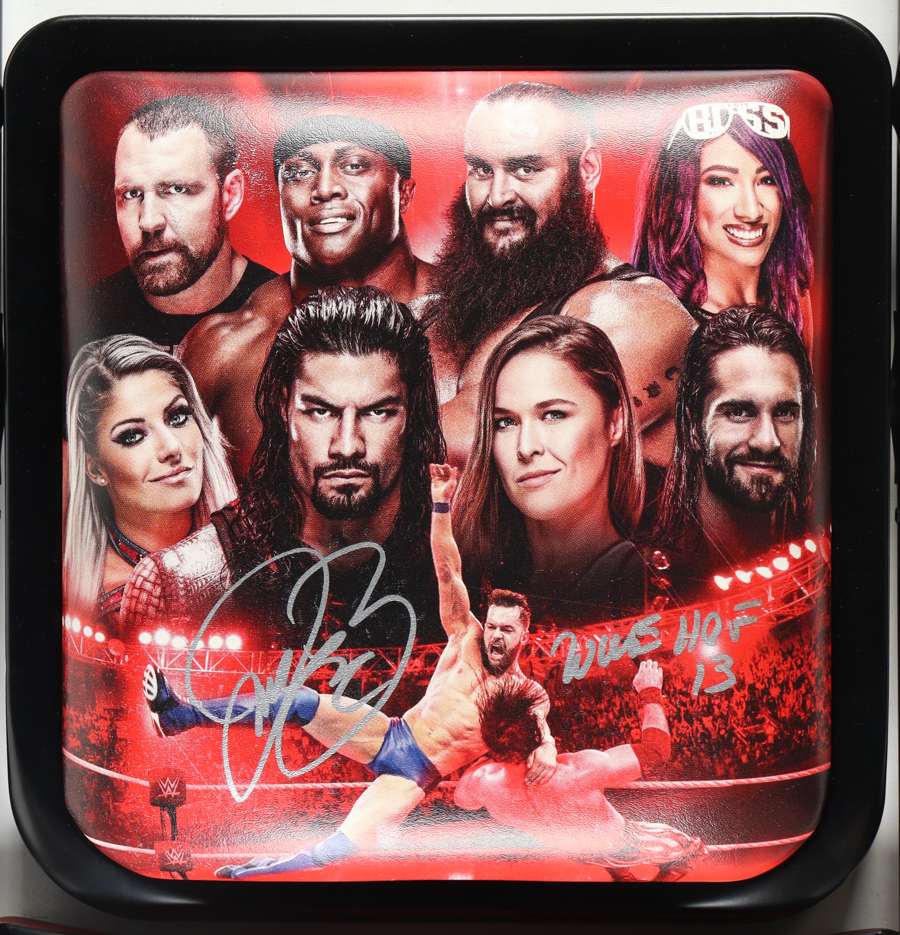 Mick Foley Signed WWE "Monday Night Raw" Full-Size Metal Folding Chair ...