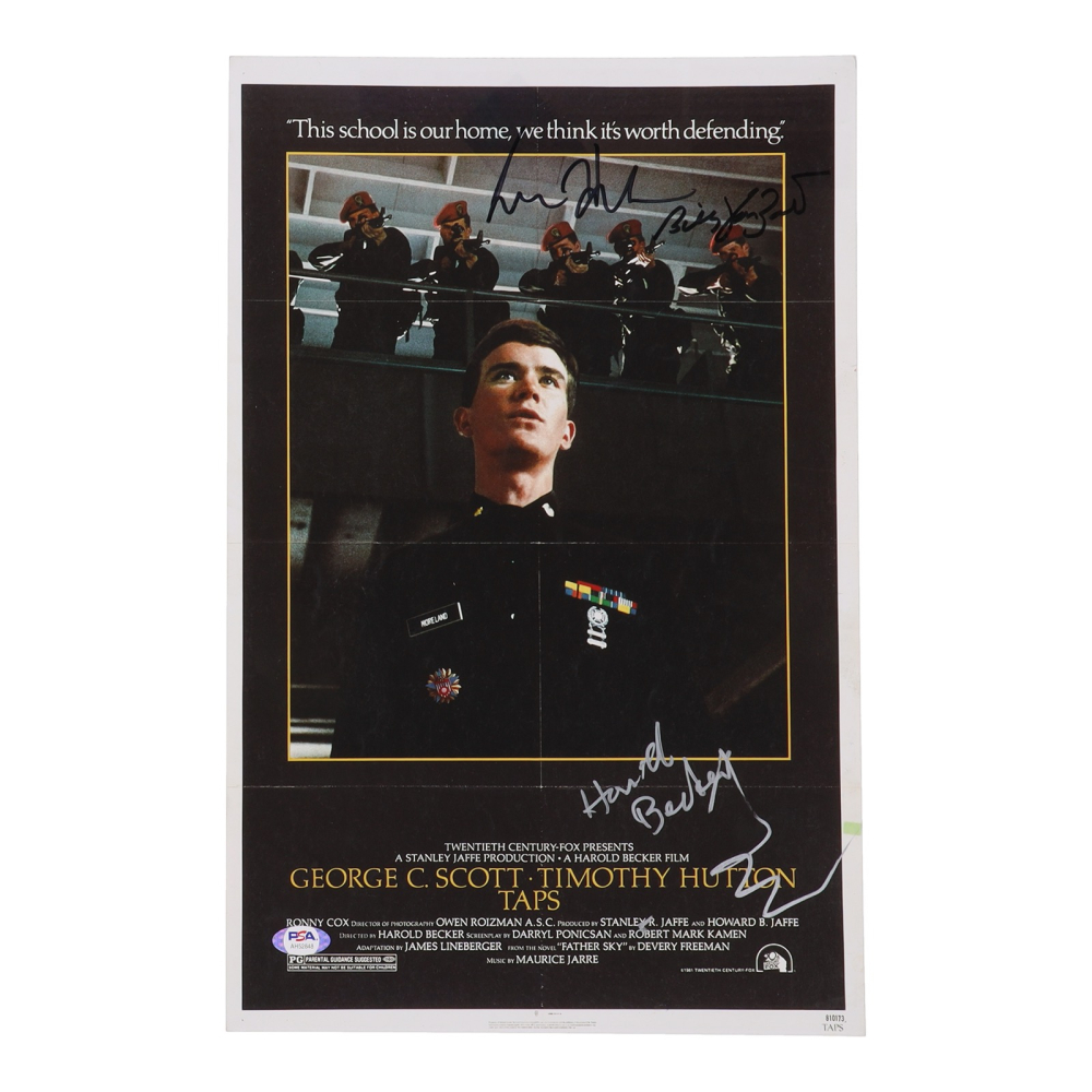 "Taps" 11x17 Movie Poster Signed by (4) with Sean Penn, Billy Van Zandt ...