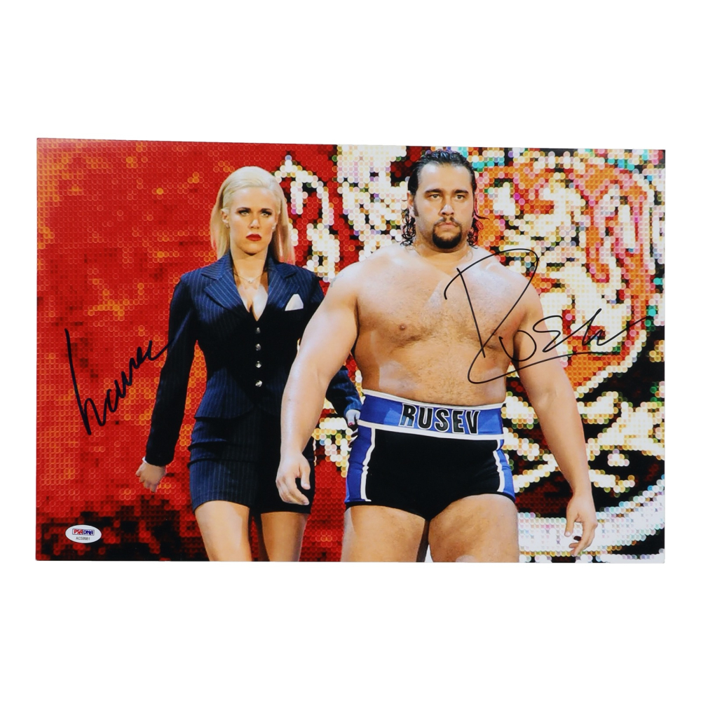 Lana & Alexander Rusev Signed WWE 12x18 Photo (PSA) | Pristine Auction