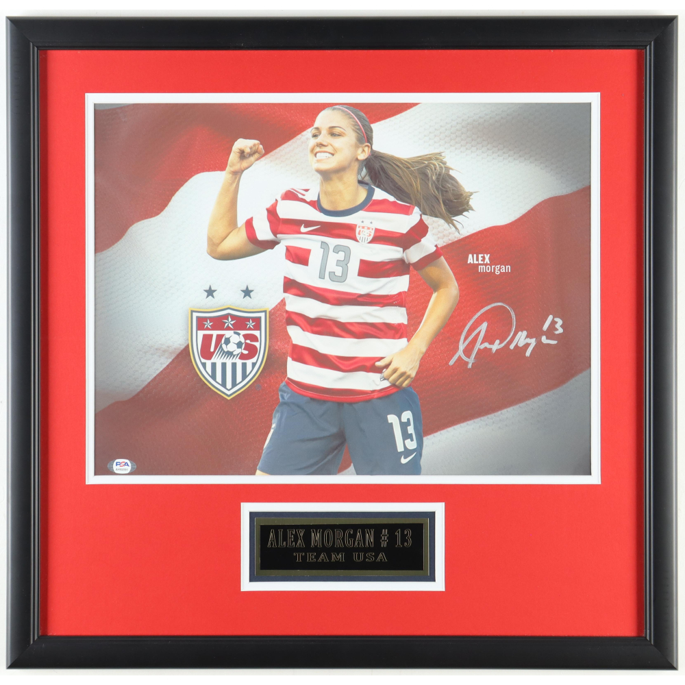 Alex Morgan Signed Team USA Custom Framed Photo Display (PSA ...
