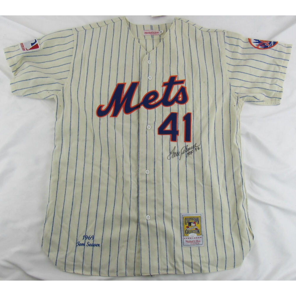 Tom Seaver Twice-Signed Mets Jersey Inscribed "HOF 92" (JSA) | Pristine ...