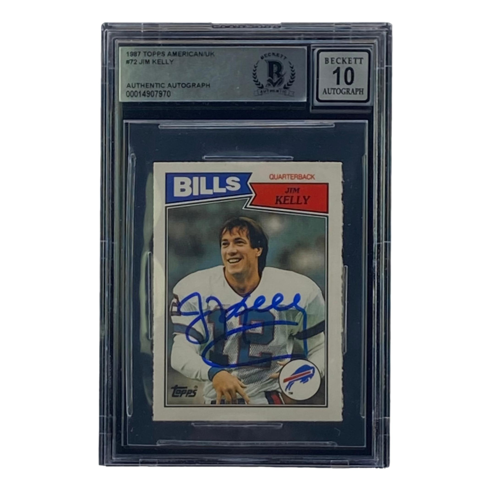 Jim Kelly Signed 1987 Topps #362 RC (BGS | Autograph Graded 10 ...