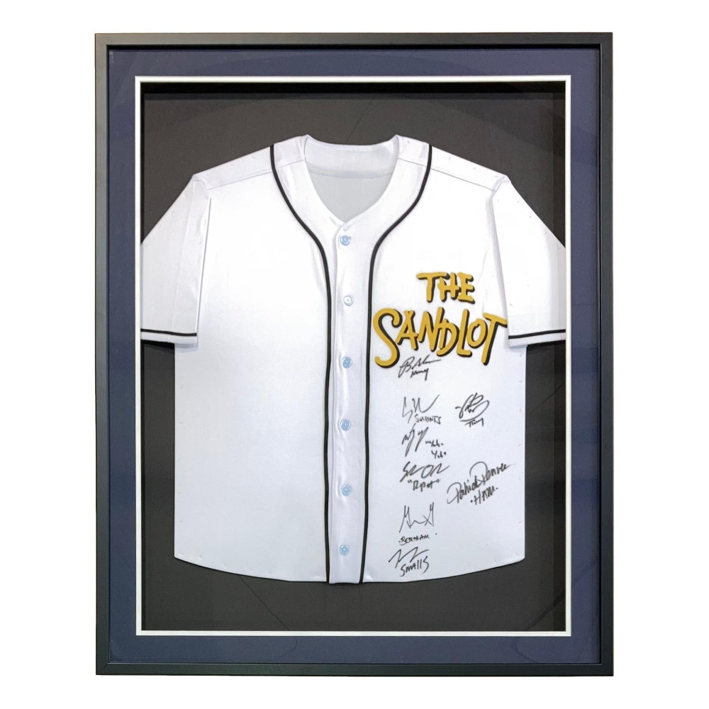 The Sandlot Custom Framed Jersey Cast-Signed By (8) with Brandon Adams ...