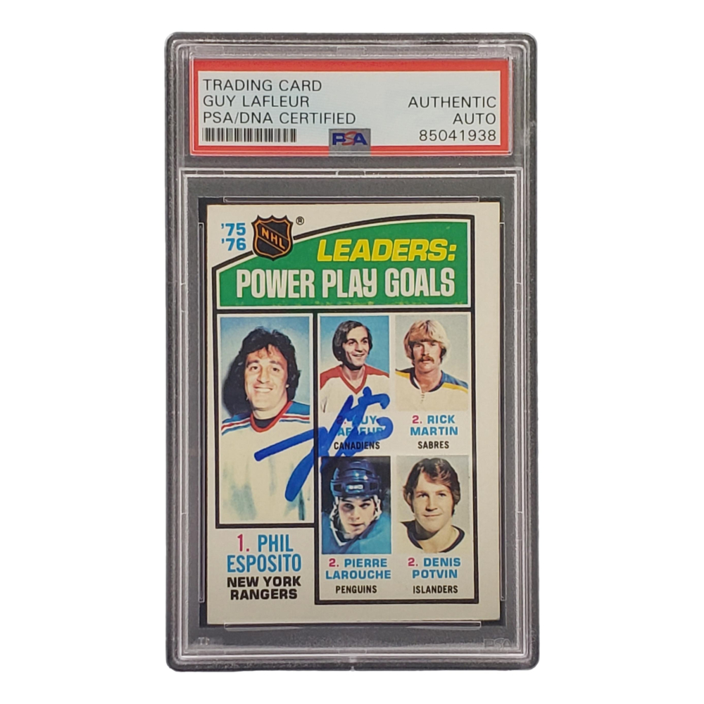Guy LaFleur Signed Phil Esposito / Guy Lafleur / Richard Martin ...