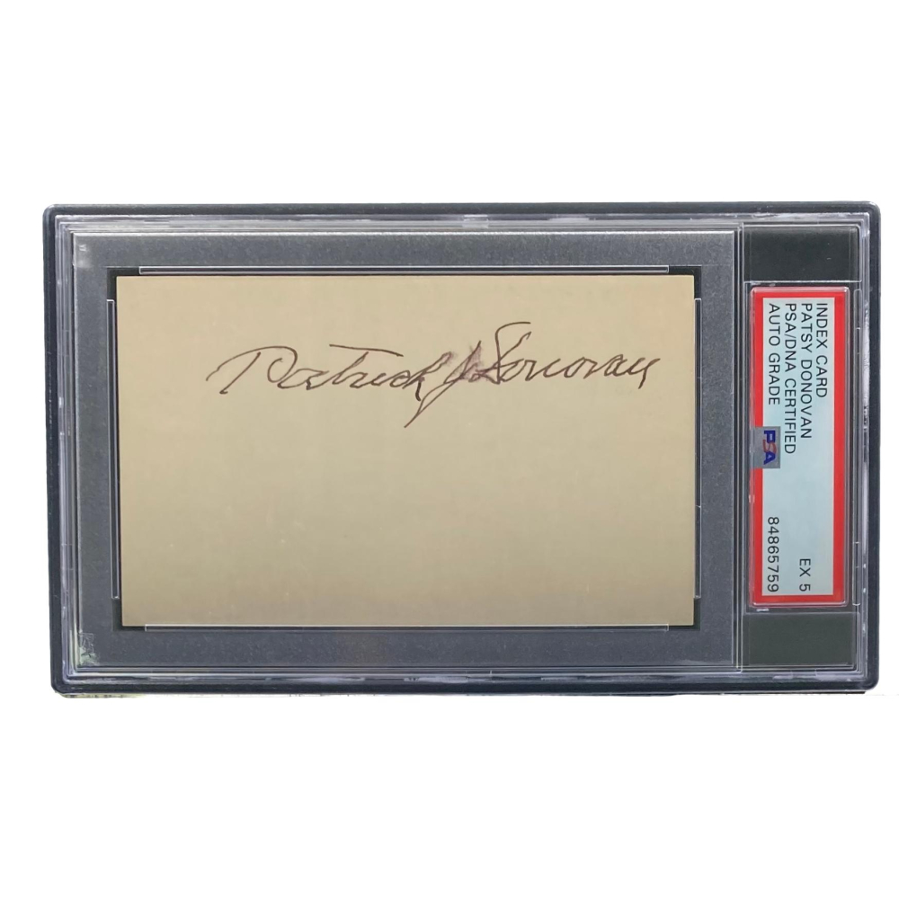 Patsy Donovan Signed 3x5 Index Card (PSA | Autograph Graded 5 ...