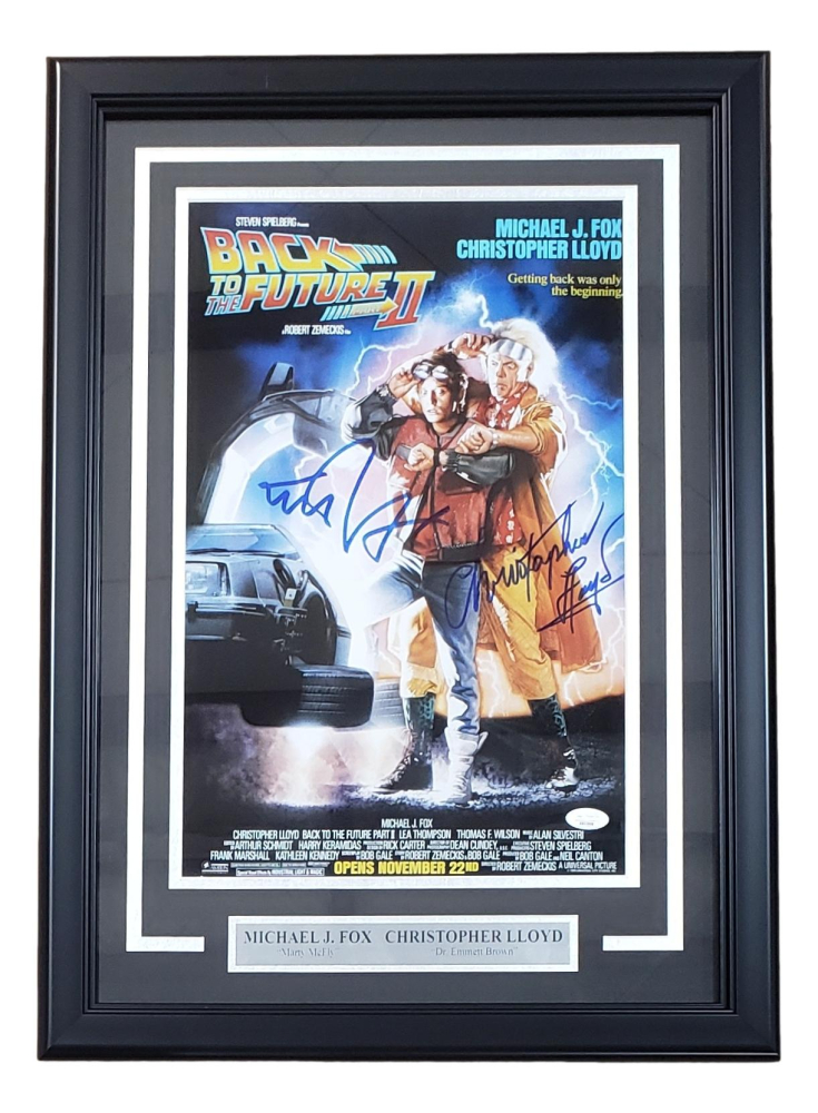 Michael J. Fox & Christopher Lloyd Signed "Back to Future II" 16x22 ...