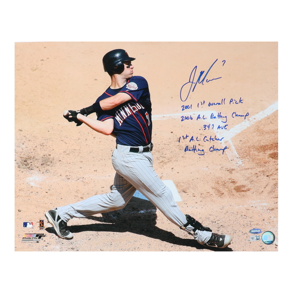 Joe Mauer Signed 16x20 Photo With Extensive Inscription (Ironclad & MLB ...