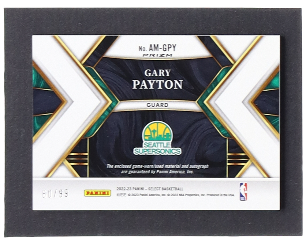Gary Payton 2022-23 Select Autograph Memorabilia #30 #60/99 | Pristine ...