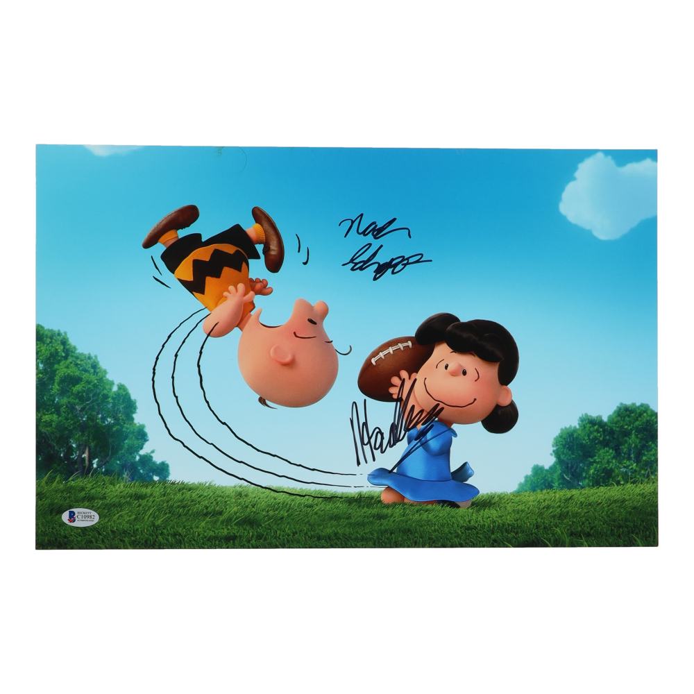 Noah Schnapp & Hadley Belle Miller Signed "Peanuts" 11x17 Photo ...