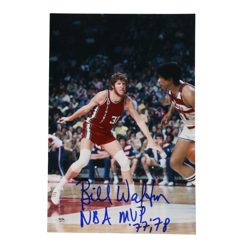 Bill Walton Signed Blazers 11x17 Photo Inscribed "NBA MVP 77,78" (PSA ...