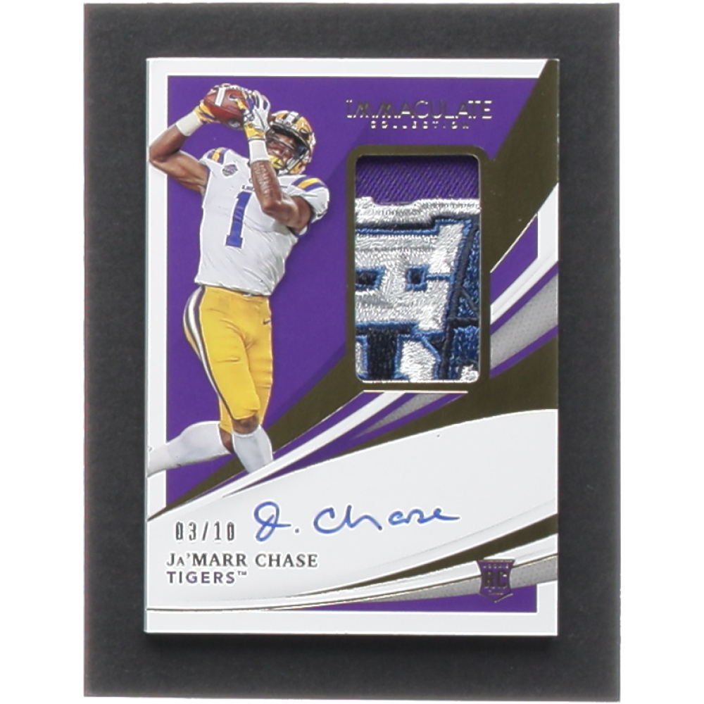 Ja'Marr Chase 2021 Immaculate Collection Collegiate Rookie Patch ...