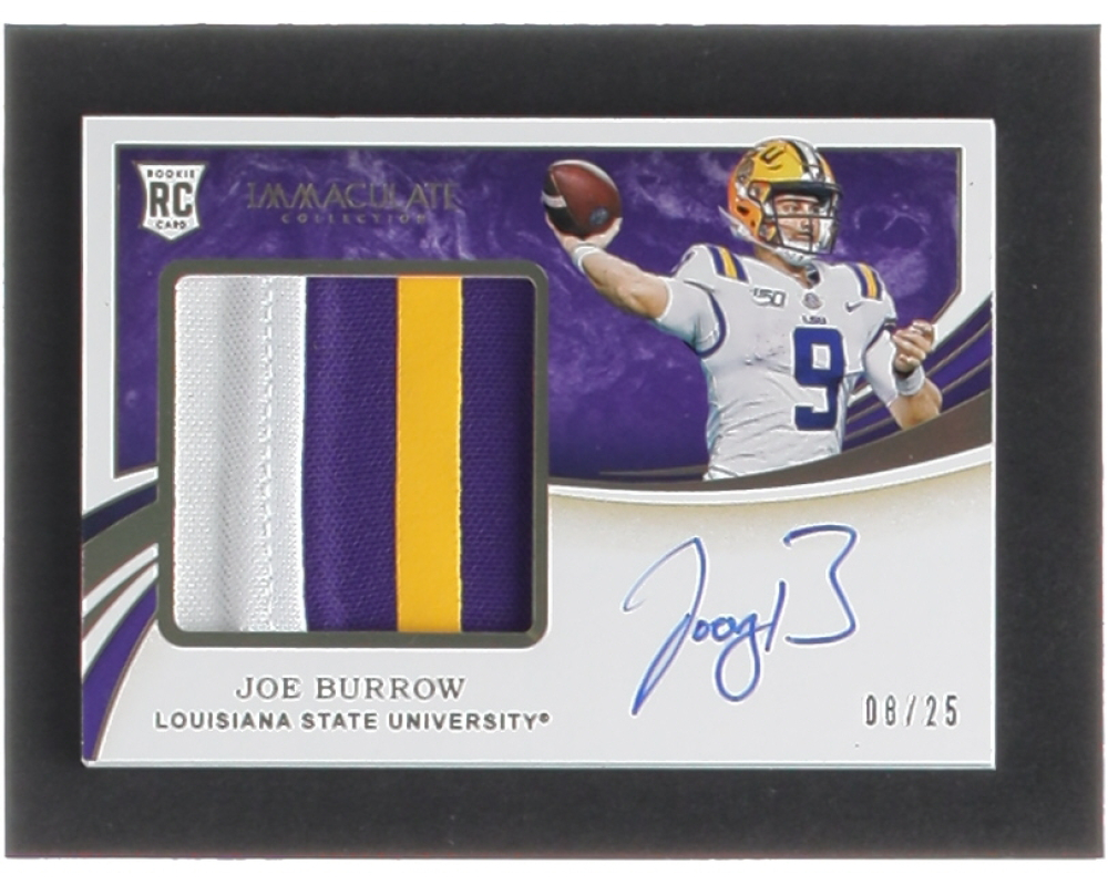 Joe Burrow 2020 Immaculate Collection Collegiate Premium Patches Rookie ...