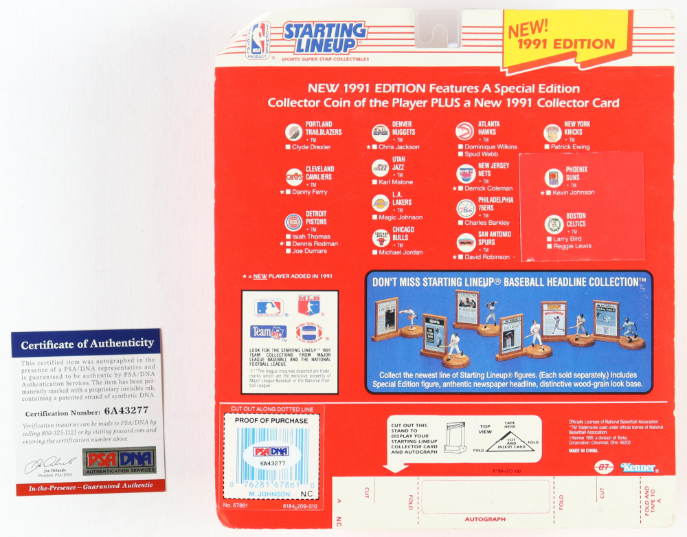 Magic Johnson Signed Lakers 1991 Starting Lineup Action Figure With ...