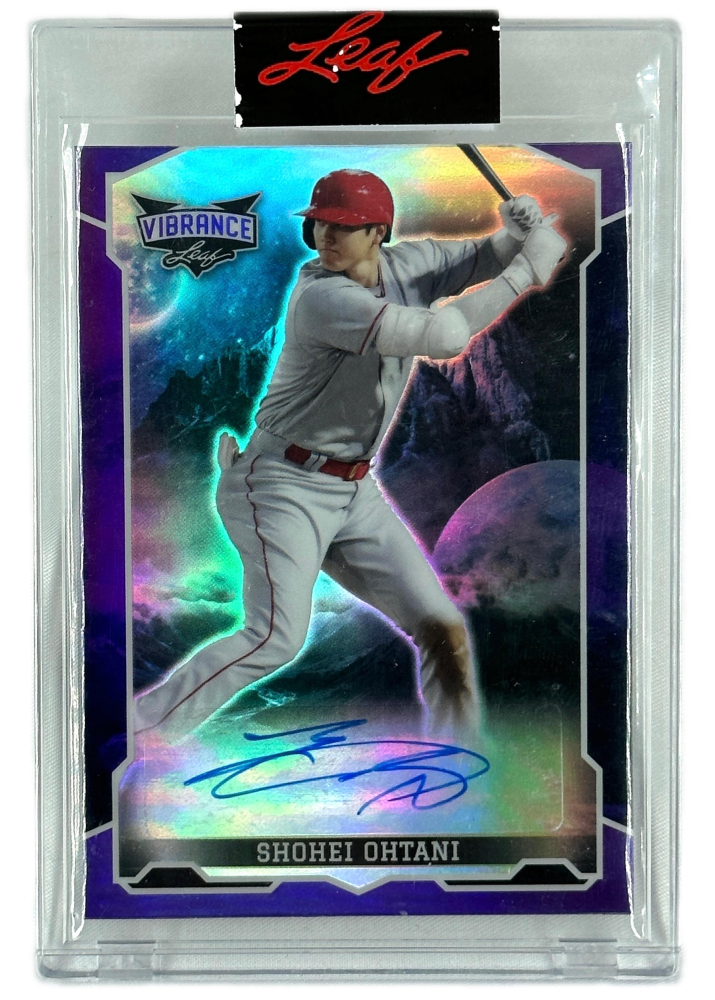 Shohei Ohtani Signed 2022 Leaf Vibrance Autographs Rainbow Black #BA ...