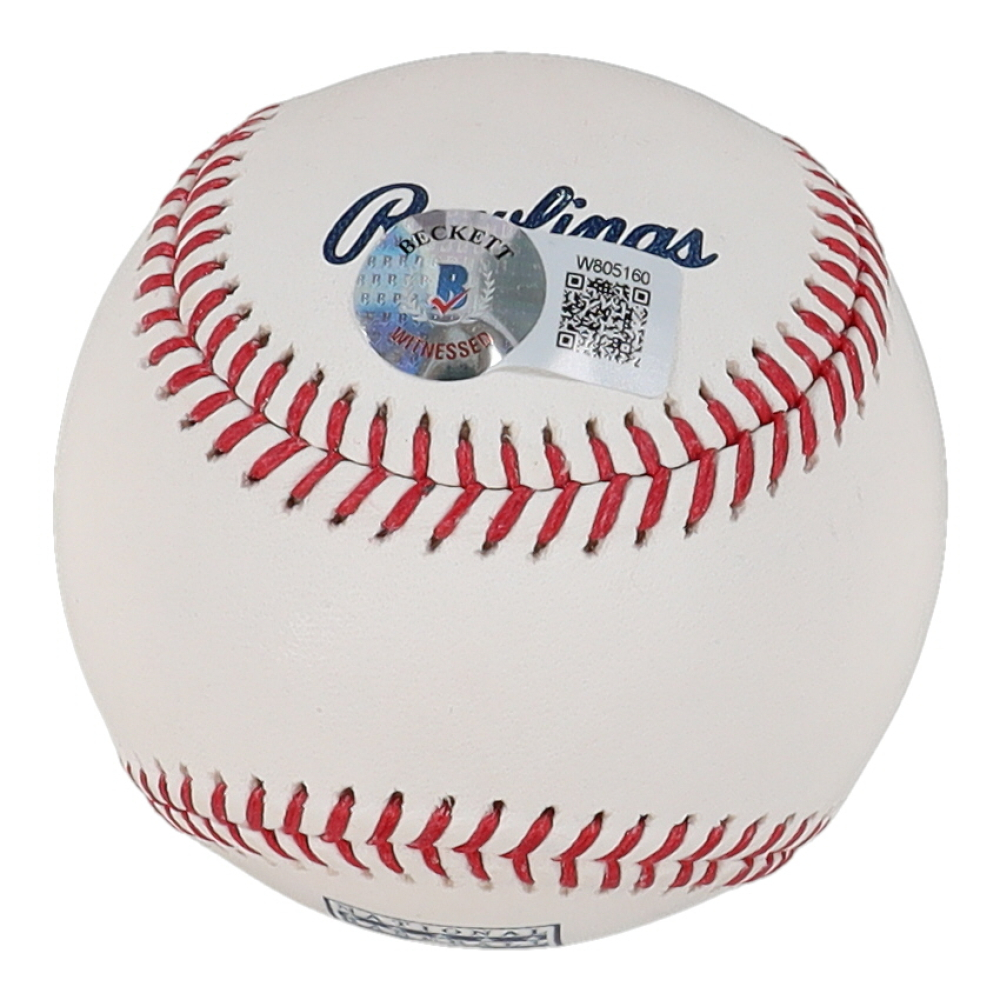 Larry Walker Signed OML Hall of Fame Logo Baseball (Beckett) | Pristine ...