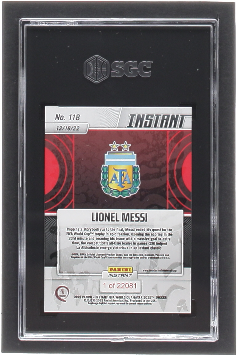Lionel Messi 2022 Panini Instant World Cup #118 (SGC 10) | Pristine Auction