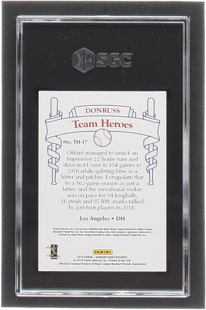 Shohei Ohtani 2019 Diamond Kings Team Heroes #TH17 (SGC 10) | Pristine ...