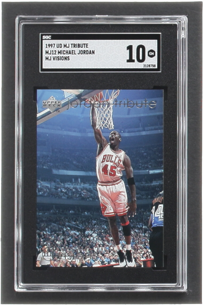 Michael Jordan 1997 Upper Deck Michael Jordan Tribute #MJ12 VIS (SGC 10 ...