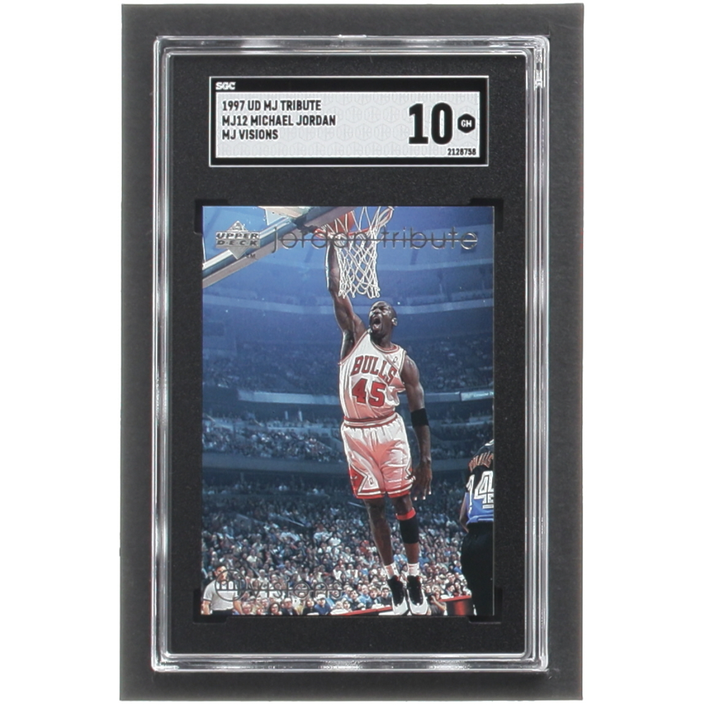 Michael Jordan 1997 Upper Deck Michael Jordan Tribute #MJ12 VIS (SGC 10 ...