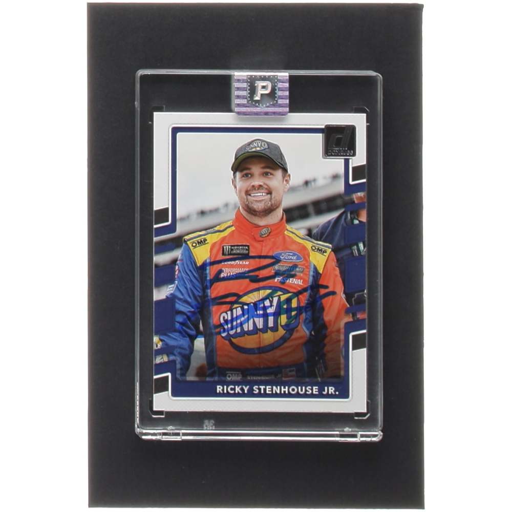 Ricky Stenhouse Jr. Signed 2018 Donruss Printing Plates Black #56 (PA ...