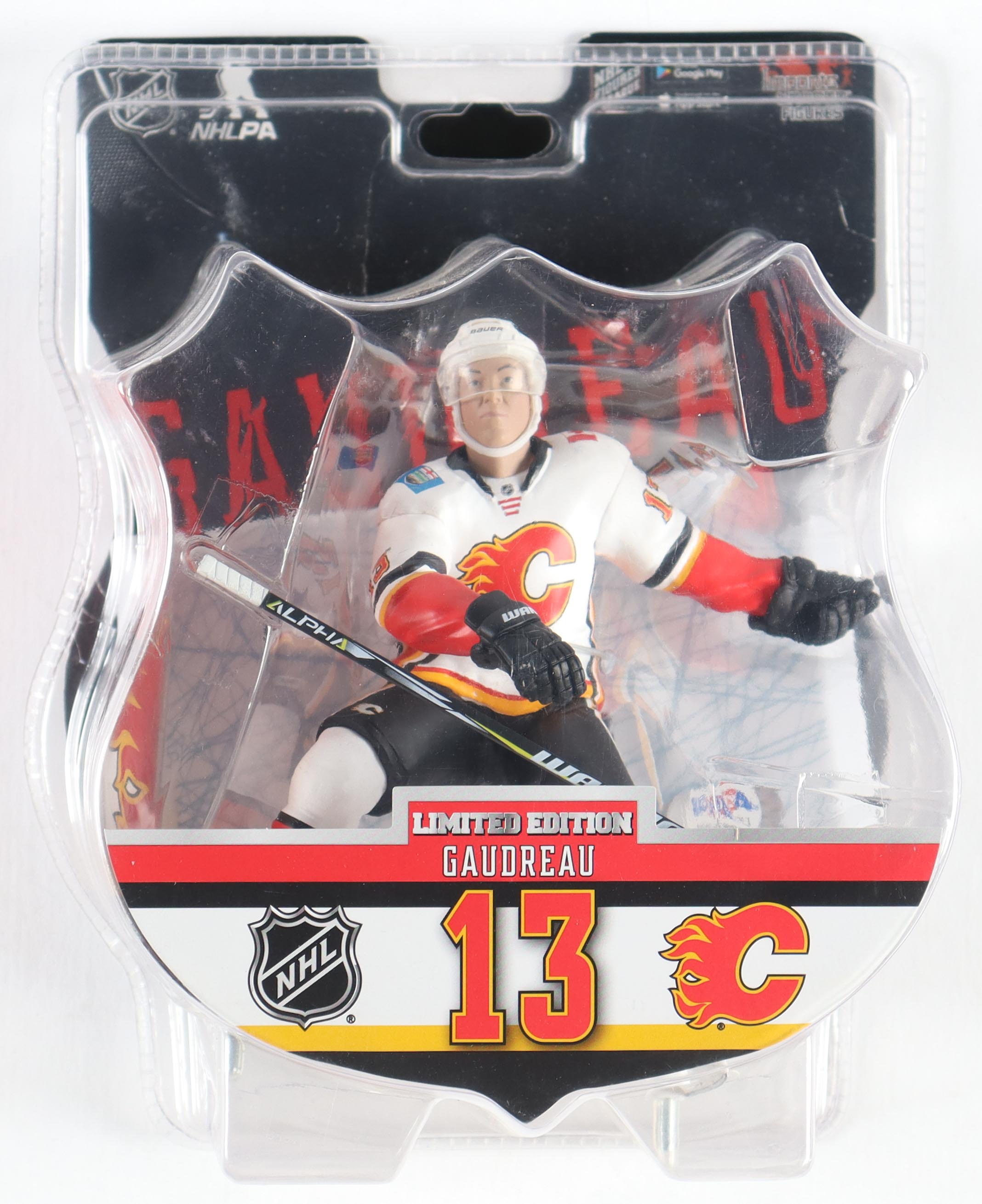 Johnny Gaudreau Signed Imports Dragon Flames Base With Action Figure ...