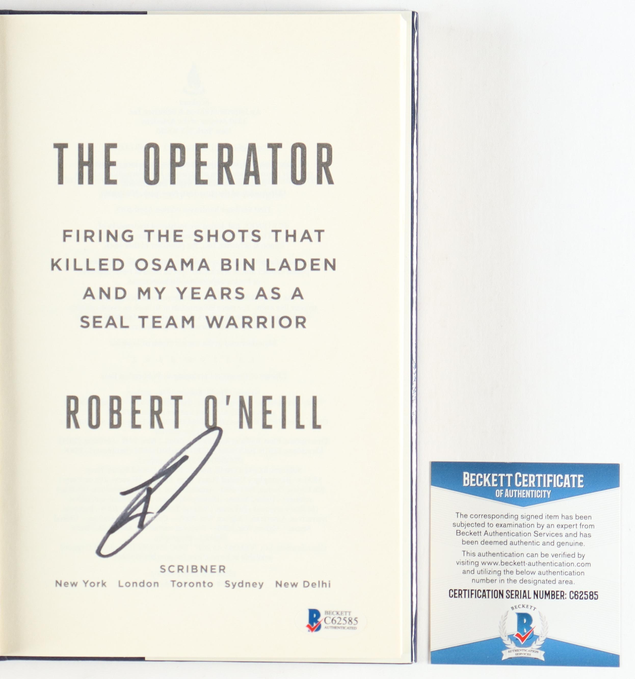 Robert O'Neill Signed "The Operator: Firing the Shots that Killed Osama ...