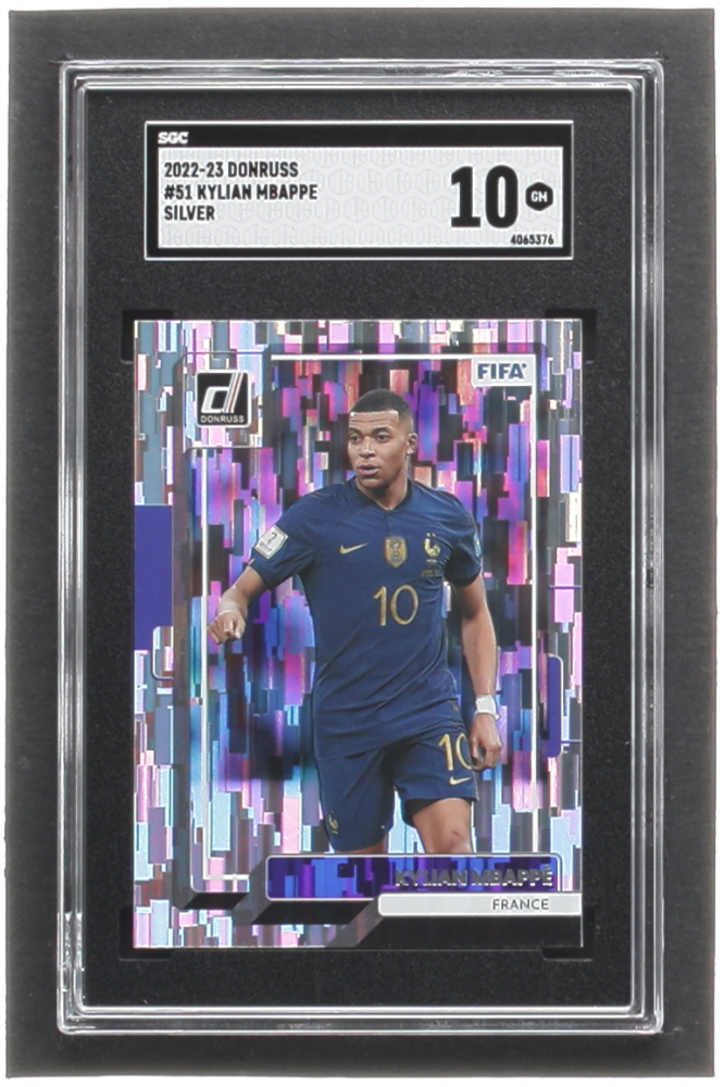 Kylian Mbappe 2022-23 Donruss Silver #51 (SGC 10) | Pristine Auction