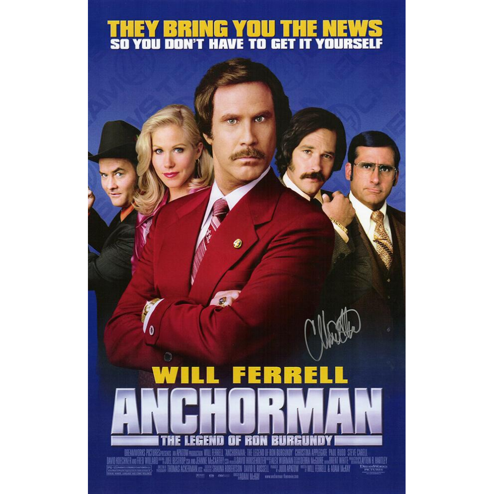 Christina Applegate Signed "Anchorman: The Legend of Ron Burgundy ...