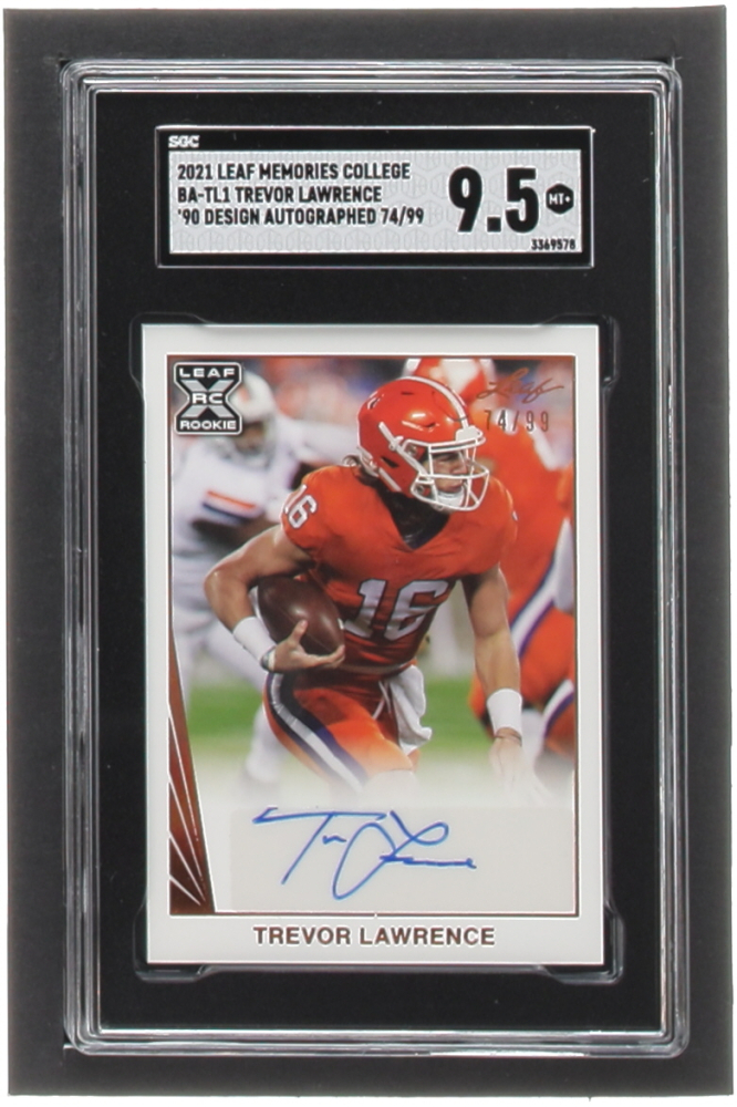 Trevor Lawrence 2021 Leaf Memories '90 Autographs Bronze #BATL1 RC #74/ ...