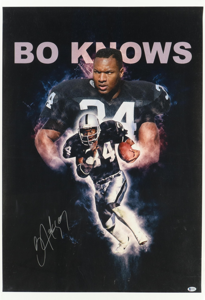 Bo Jackson Signed 25x35 Photo on Canvas (Beckett) | Pristine Auction
