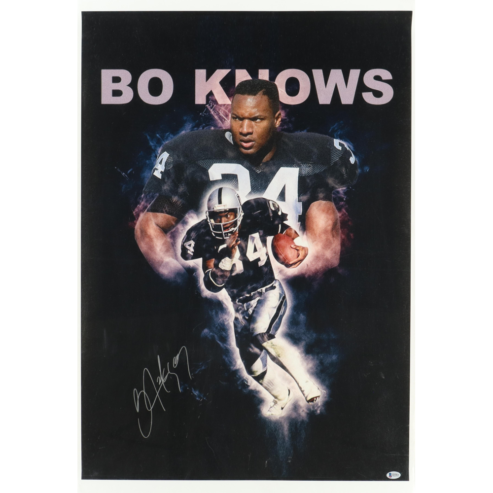 Bo Jackson Signed 25x35 Photo on Canvas (Beckett) | Pristine Auction