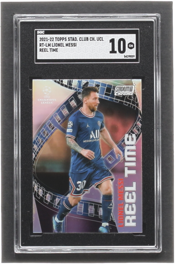 Lionel Messi 2021-22 Stadium Club Chrome UEFA Champions League Reel ...