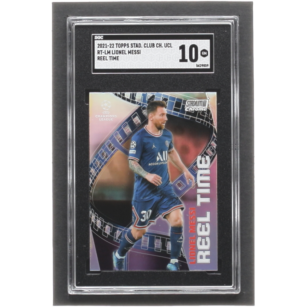 Lionel Messi 2021-22 Stadium Club Chrome UEFA Champions League Reel ...